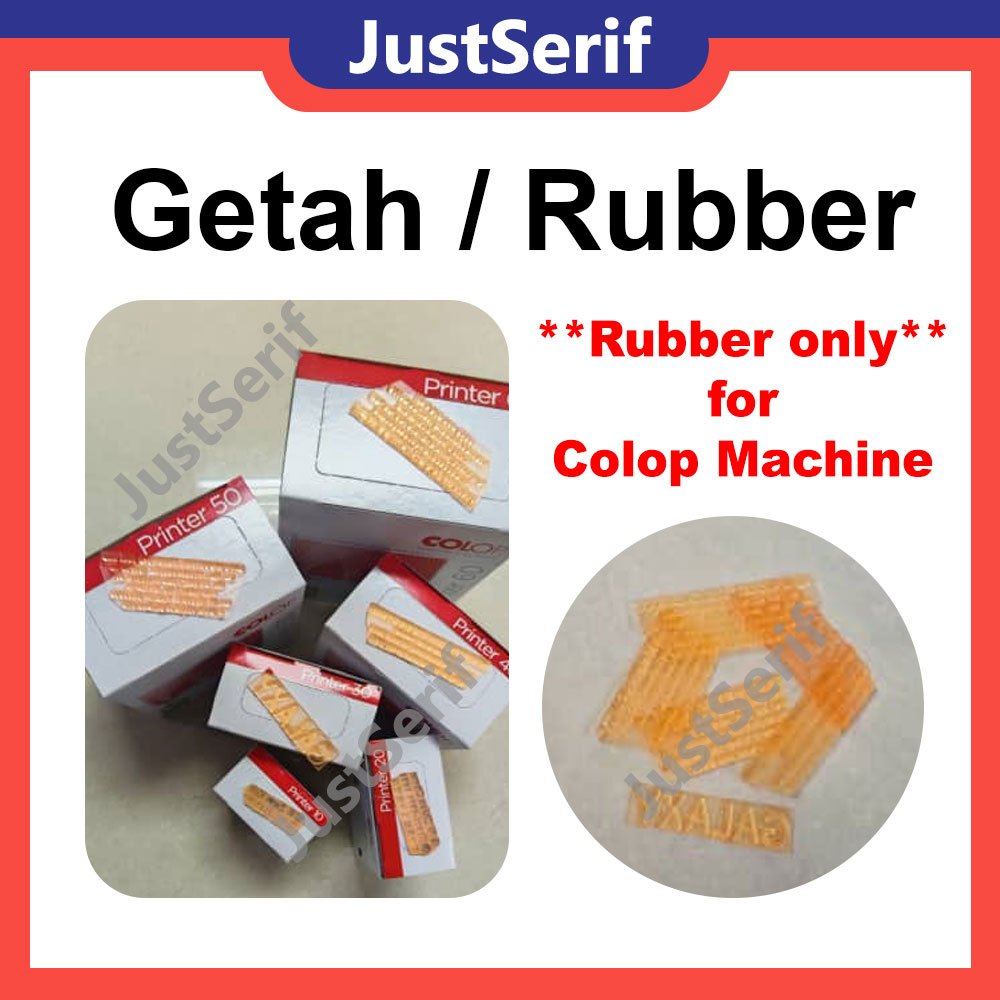 Colop - Rubber Stamp GETAH SAHAJA / RUBBER ONLY | Shopee Malaysia