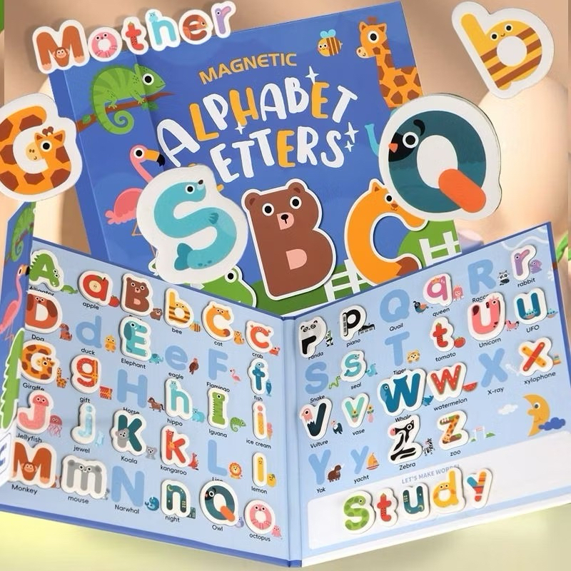 Magnetic Alphabet Book ABC Letter Kids Learning Educational Game Buku ...