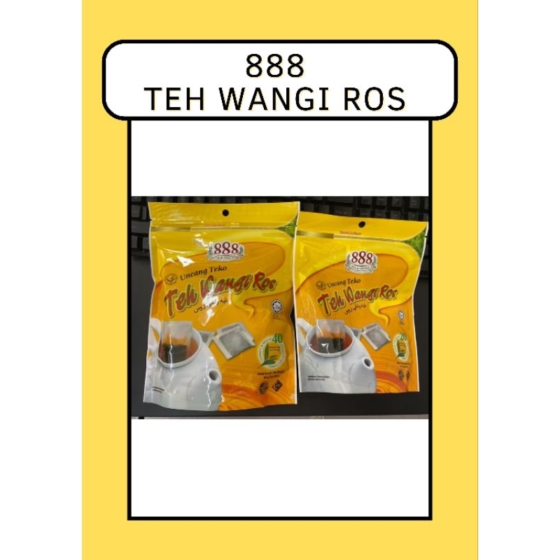 (READY STOCK) Teh wangi ros cap 888-Teh uncang 20’s dan 40’s | Shopee ...