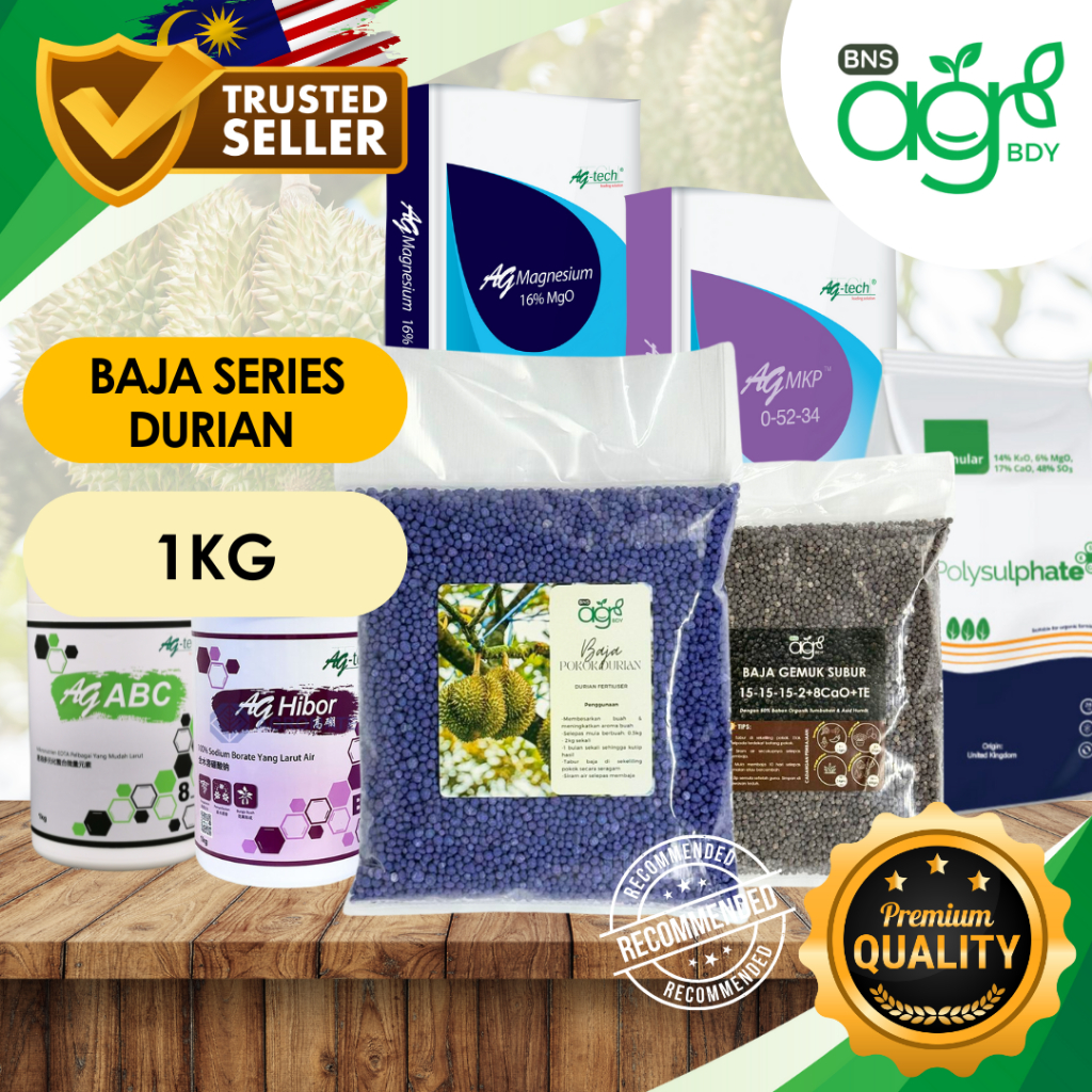 [1kg] AgroBuddy Siri Baja Durian Buah Besar Harum | Durian Fertilizer ...