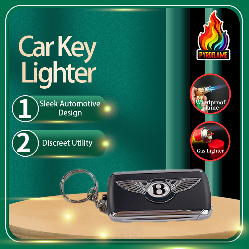 PyroFlame Car Key Lighter | Sleek Automotive Design | Windproof Flame ...