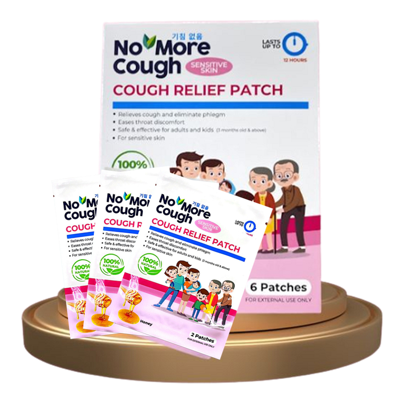 No More Cough Relief Patch (Honey) 6patches For Skin Sensitive (Exp ...