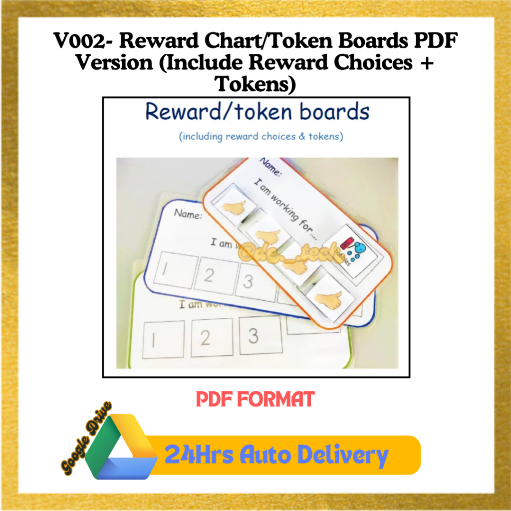 V002- Reward ChartToken Boards (Include Reward Choices + Tokens ...