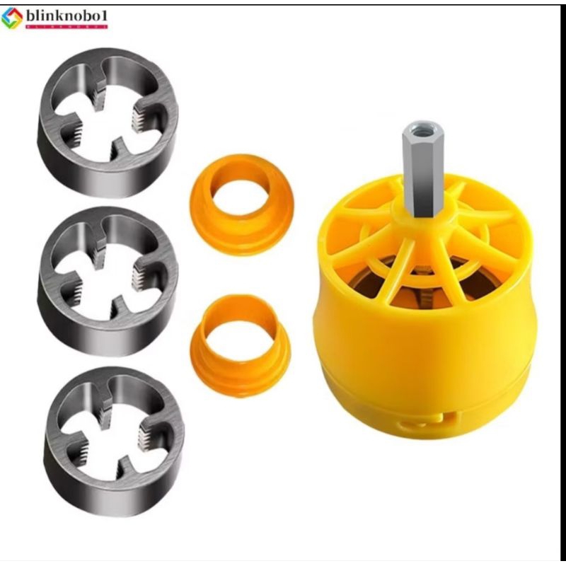 PVC Pipe Threader Kit with 1/2In 3/4 In 1 Inch Dies Pipe Threader Pipe ...