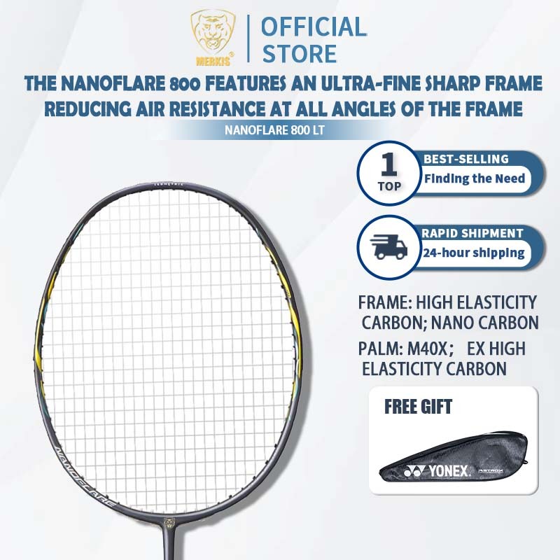 MERKIS NANOFLARE 800 LIMITED 4U Full Carbon Single Badminton Racket ...