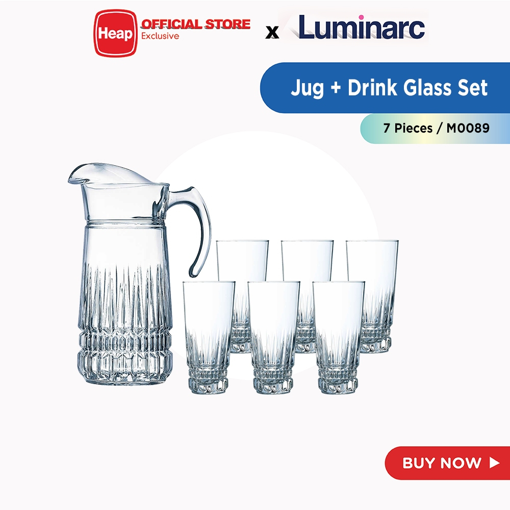 Luminarc 7Pcs Imperator Water Glass + Jug Set - (310+1600ML) [ Model ...