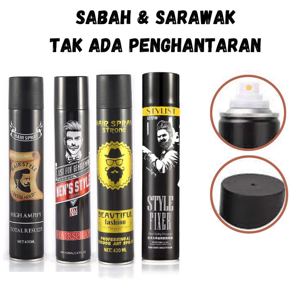 SPRAY RAMBUT LELAKI Extra Hold Hair Spray Styling 420ml Hair Spray ...
