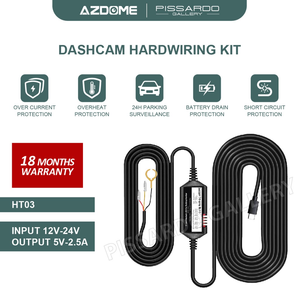 【AZDOME】HT03 Hard Wiring Kit for M17PRO M27S M330 M580 M560 GS63PRO ...