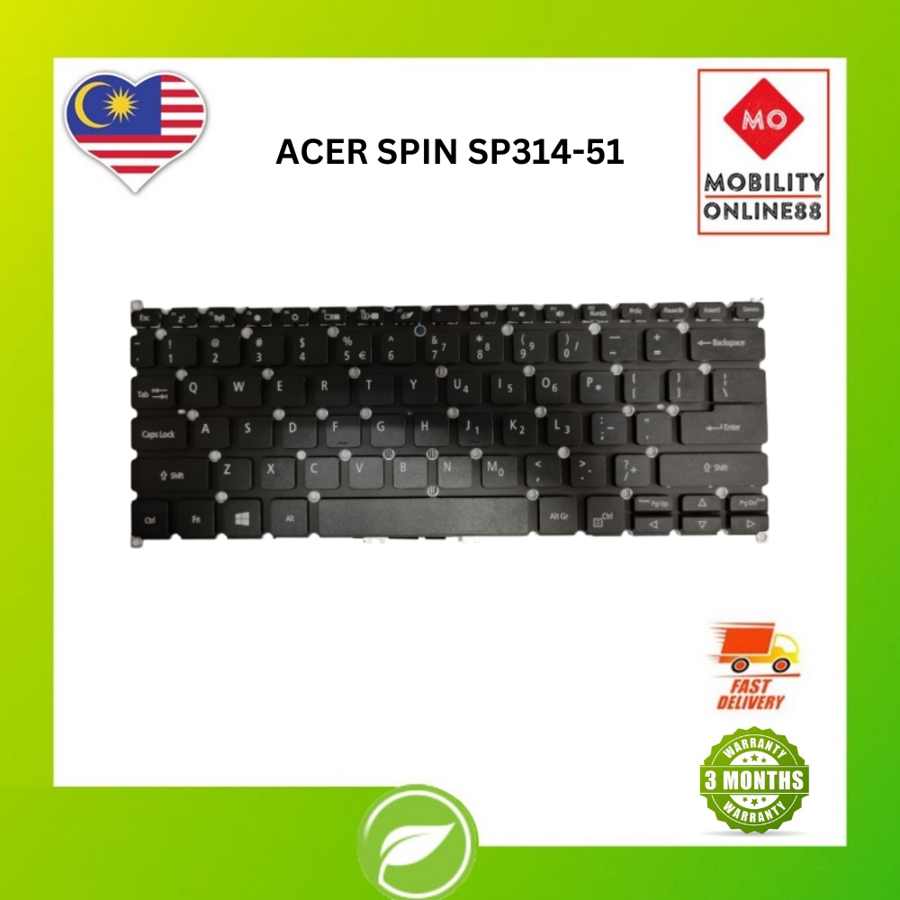 Acer Spin SP314-51 Laptop Keyboard | Shopee Malaysia