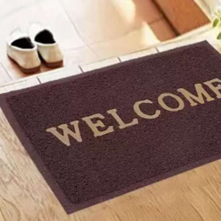 Anti-skid Floor coil Mat Welcome Mat Alas Kaki Bathroom Door Mat Carpet ...