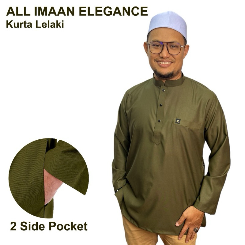 kurta collar dewasa kain premium cotton | Shopee Malaysia