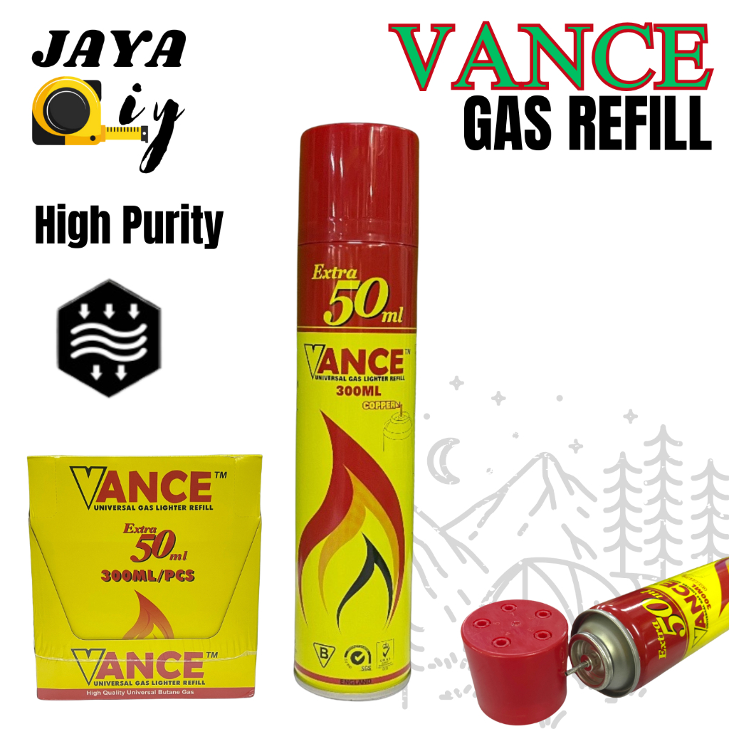 VANCE [BIG or SMALL] GAS REFILL 172ML - FREE 32ML (USE FOR GAS LIGHTER ...