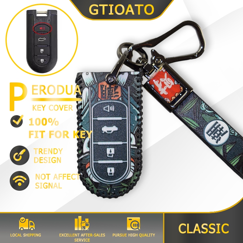 GTIOATO For Perodua Myvi Bezza Axia Aruz Car Remote Key Cover Case ...
