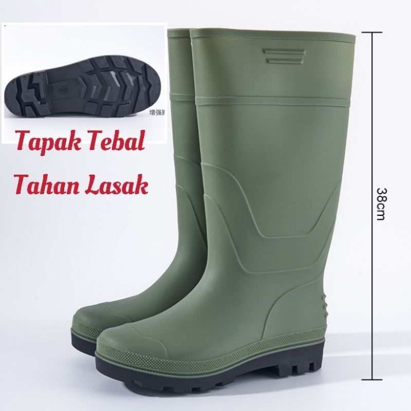 Kasut sawah bendang lelaki tinggi 38cm/Kasut kebun/High quality men ...