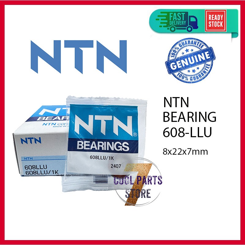 608 LLB / LLU NTN Bearing 608 LLB 608 LLU (8 X 22 X 7mm) - 100% ...