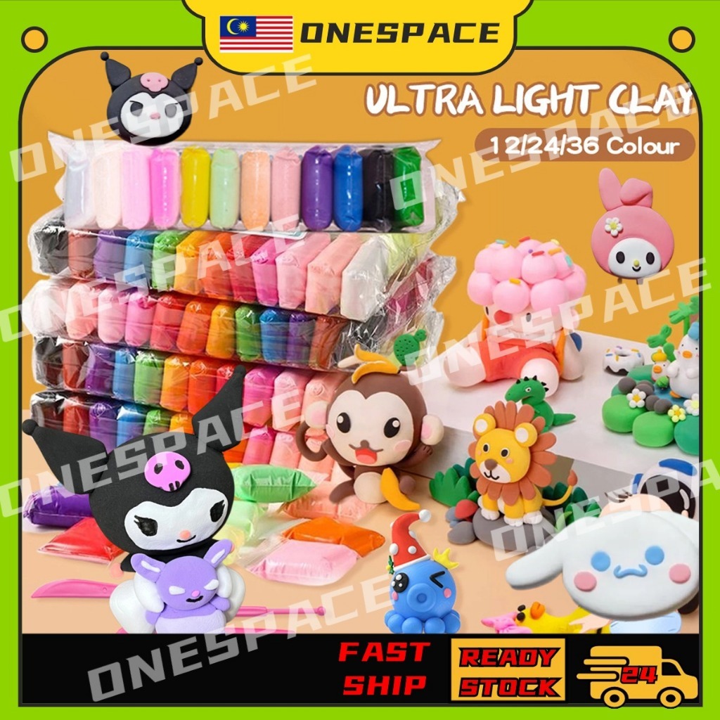12/24/36 Colors Super Light Clay Set With Tools For Kids DIY Modeling ...
