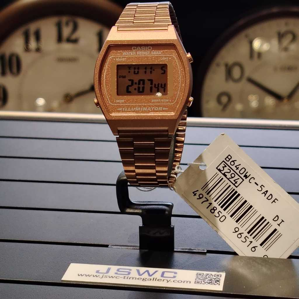 [FREE CAP & PAPER BAG] [Original] Casio Vintage B640WC-5ADF Rose Gold ...