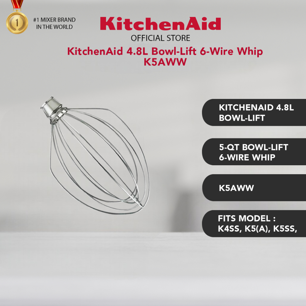 KitchenAid 4.8L Bowl-Lift 6-Wire Whip - K5AWW | Shopee Malaysia