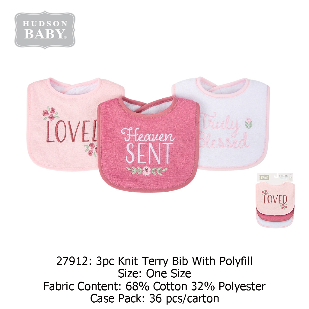 Hudson Baby 3Pc Knit Terry Bib With Polyfill 27912 | Shopee Malaysia