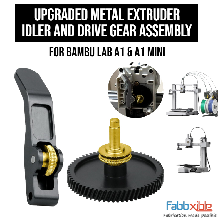 Upgraded Metal Extruder Idler and Drive Gear Assembly for Bambu Lab A1 ...