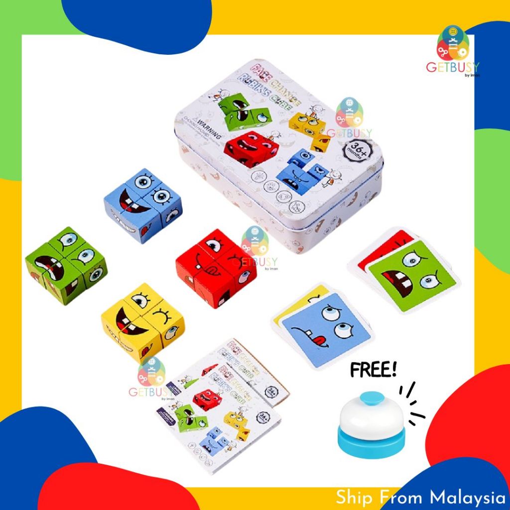 GETBUSYBYIMAN Face Challenge Rubik Cube | Shopee Malaysia