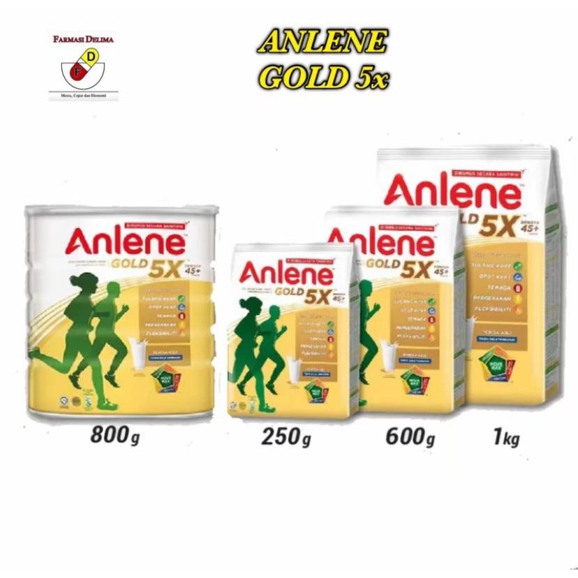 ANLENE GOLD 5X (CAMPURAN SUSU TEPUNG DENGAN KALSIUM & KOLAGEN @ 250g, 600g,1kg) | Shopee Malaysia
