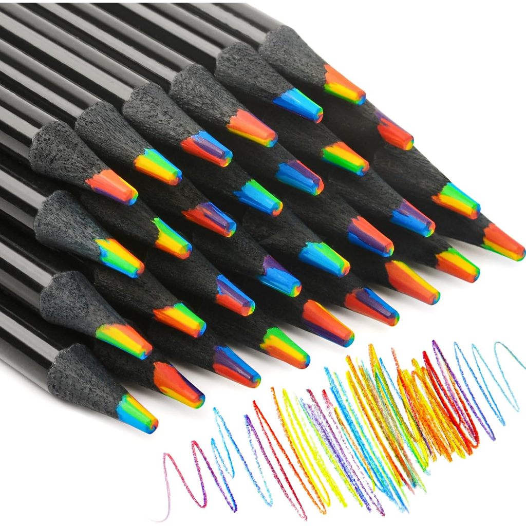 [12pcs] 7in1 Rainbow Colored Pencils Art Supplies Colour Pencil art for ...