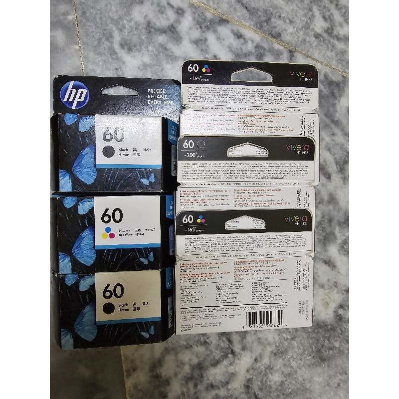 HP (expired)60 Black /60 Colour Ink cartridges for hp printer | Shopee ...