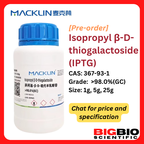 [PRE ORDER] [CHAT FIRST for various specification] Isopropyl β-D-thiogalactoside (IPTG) | Shopee ...