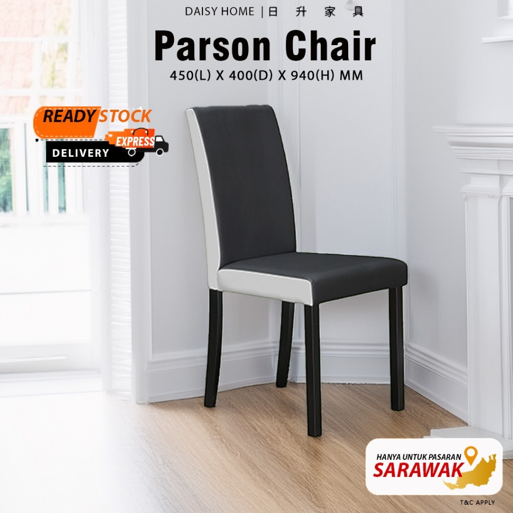 Parson Chair | Leather Dining Chair | Modern Dining Chair | Kerusi ...