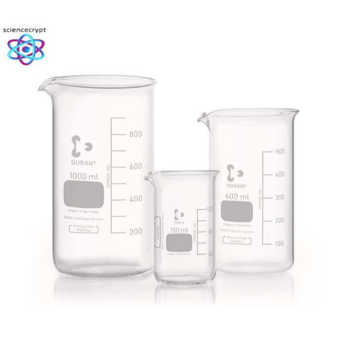 Duran Laboratory Measuring Tall Form Glass Beaker (50ml - 2000ml) With Spout | Shopee Malaysia