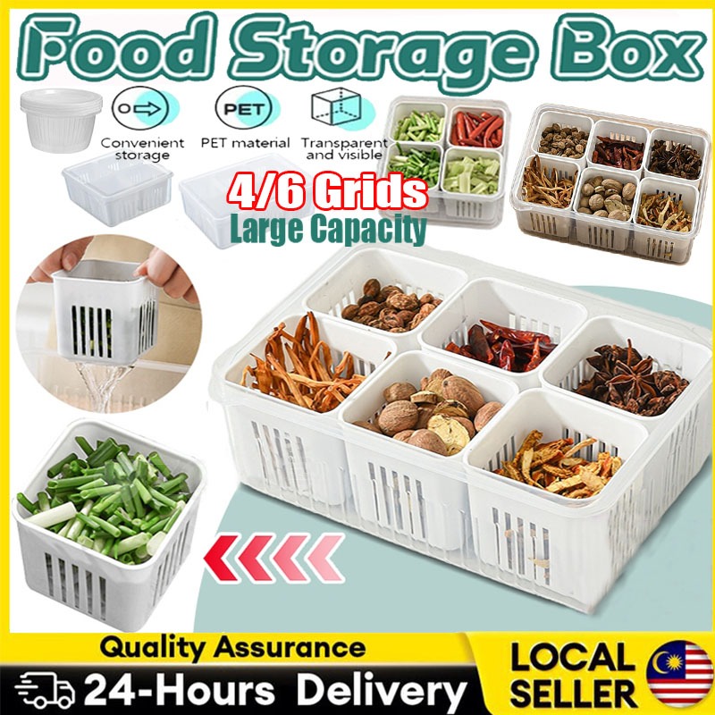 Malaysia Spot Hight Quality 4 IN 1 Fresh-Keeping Box Kitchen Storage ...