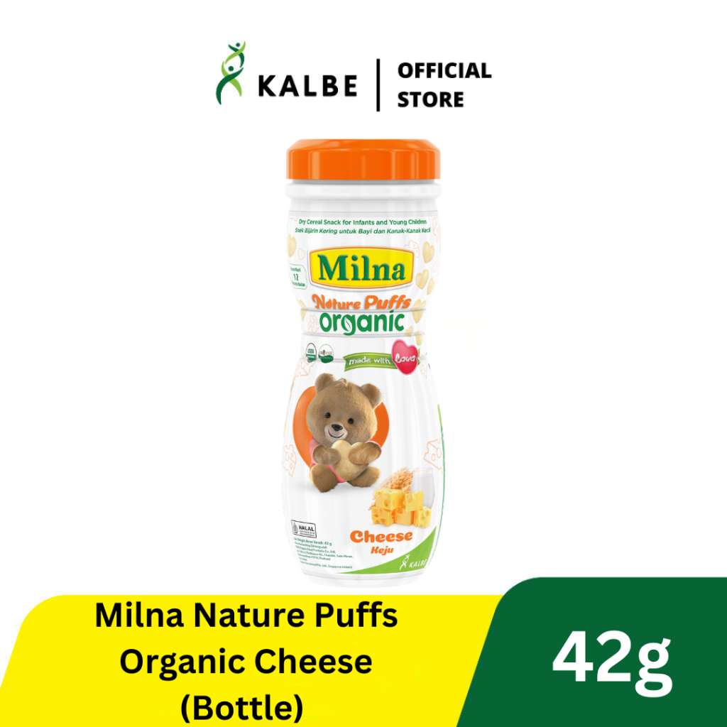 Milna Nature Puffs Organic Cheese Bottle (42g) | Shopee Malaysia