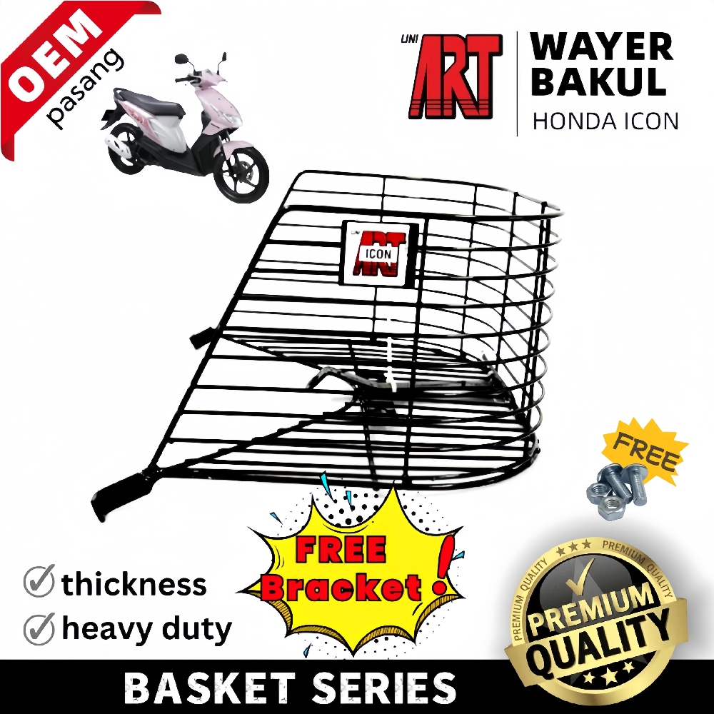 HONDA ICON 110 ICON110 BASKET BAKUL BESI RAGA CARPET FREE SCREW ...