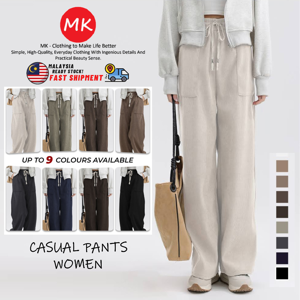 Baju Raya 2026 MK SELUAR PEREMPUAN BERTALI casual long pants women Esme ...