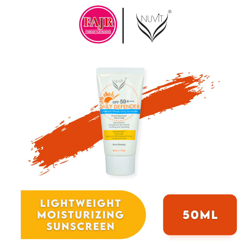 NUVIT DAILY DEFENDER LIGHTWEIGHT MOISTURIZING SUNSCREEN 50ML | Shopee ...