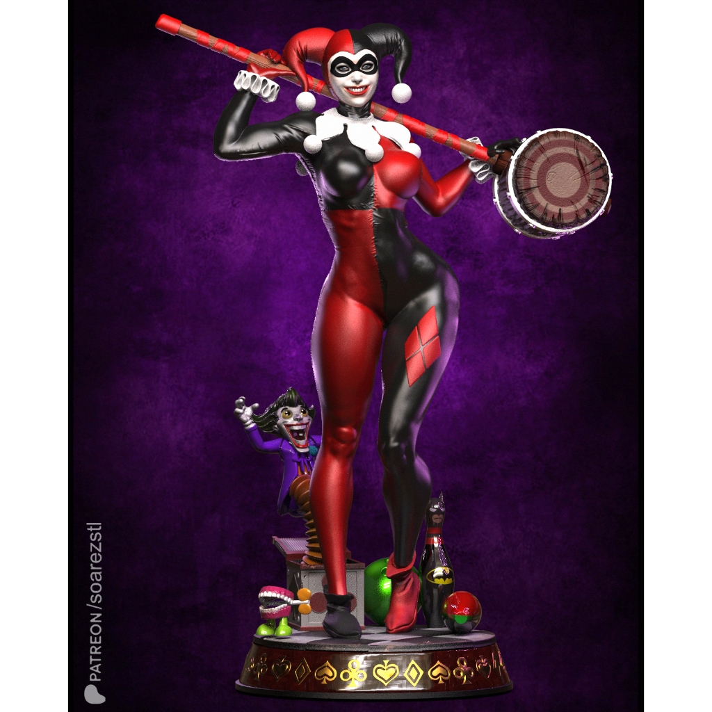 R090 - Comic Character design, DC character Harley Quinn, 3d stl file instant download | Shopee ...