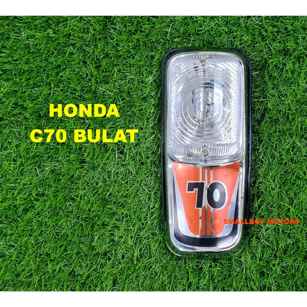 HONDA C70 BULAT LOGO EMBLEM POSITION LAMP LAMBANG DEPAN FRONT PANEL ...