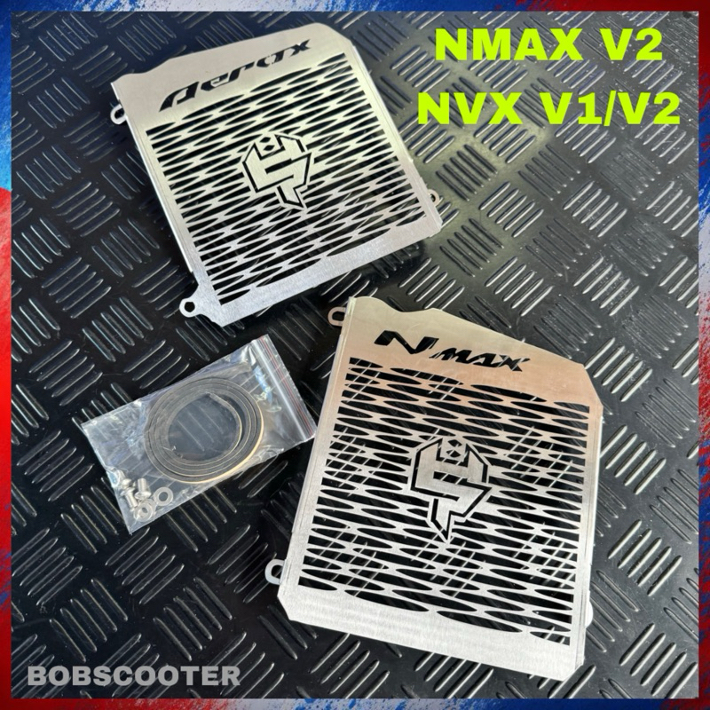 🇲🇾🔥🇨🇷 YAMAHA NMAX V2 & NVX V1 / V2 STAINLESS STEEL RADIATOR COVER 🇨🇷🔥🇲🇾 ...