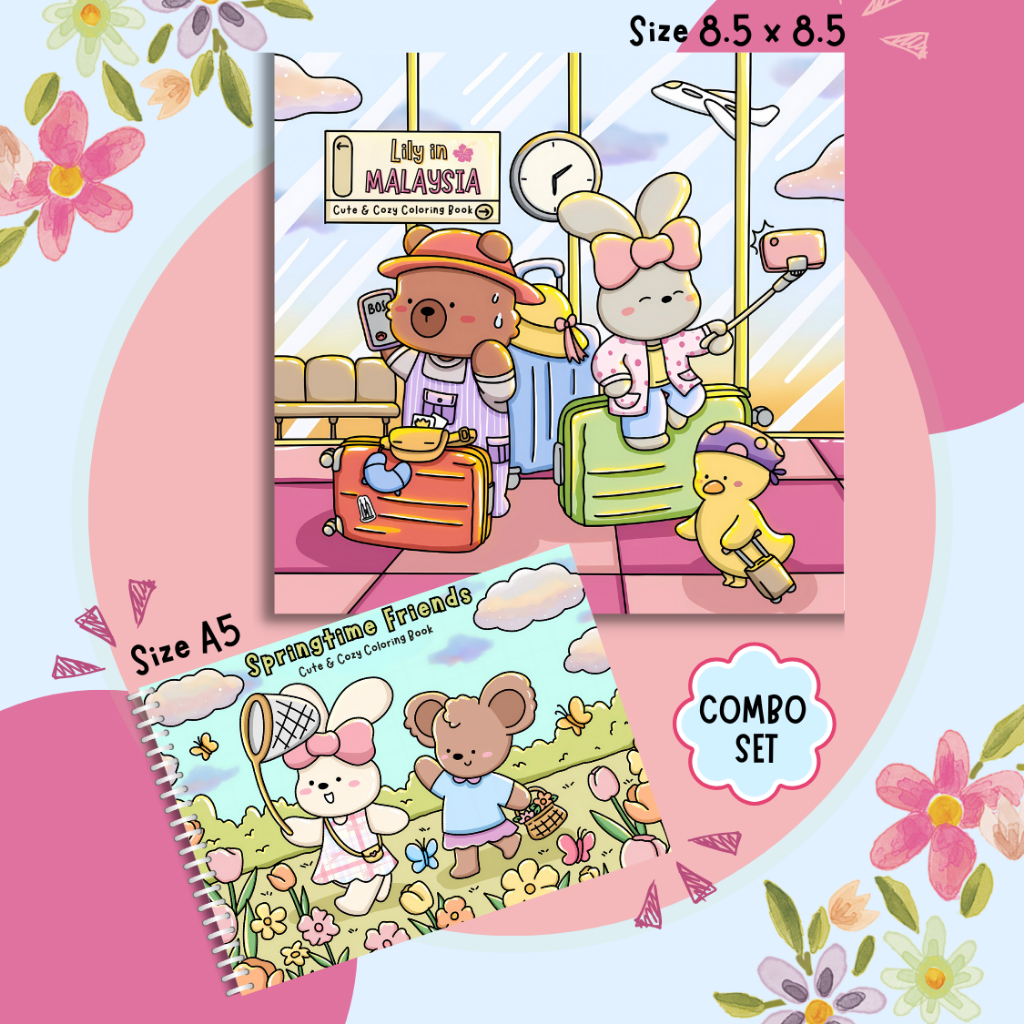 Lily in Malaysia & Springtime Friends Cute and Cozy Coloring Book ...