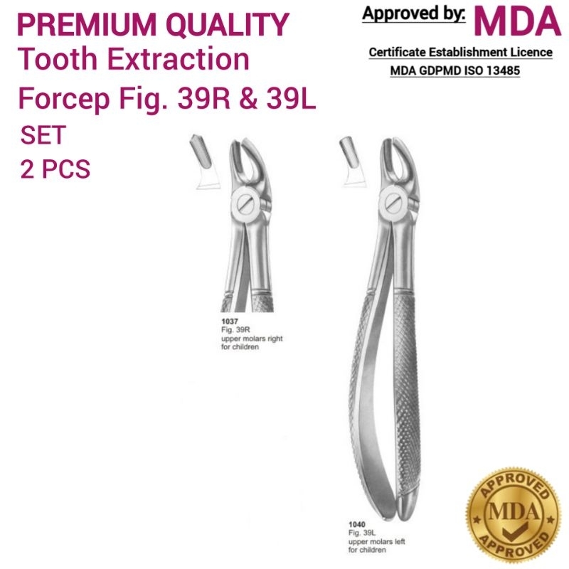 2 Dental Tooth Extraction Forceps upper molars Right & Left for ...