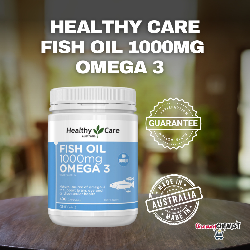 HEALTHY CARE Australia Fish Oil Omega 400 / Odourless / Triple Strength ...