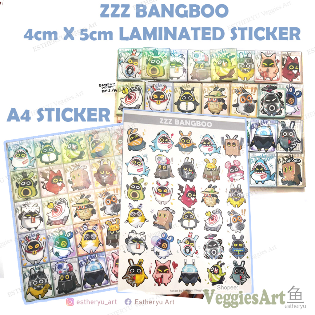 Sticker Zenless zone zero Bangboo zzzbangboo Bangboo 邦兔 贴纸 | Shopee ...