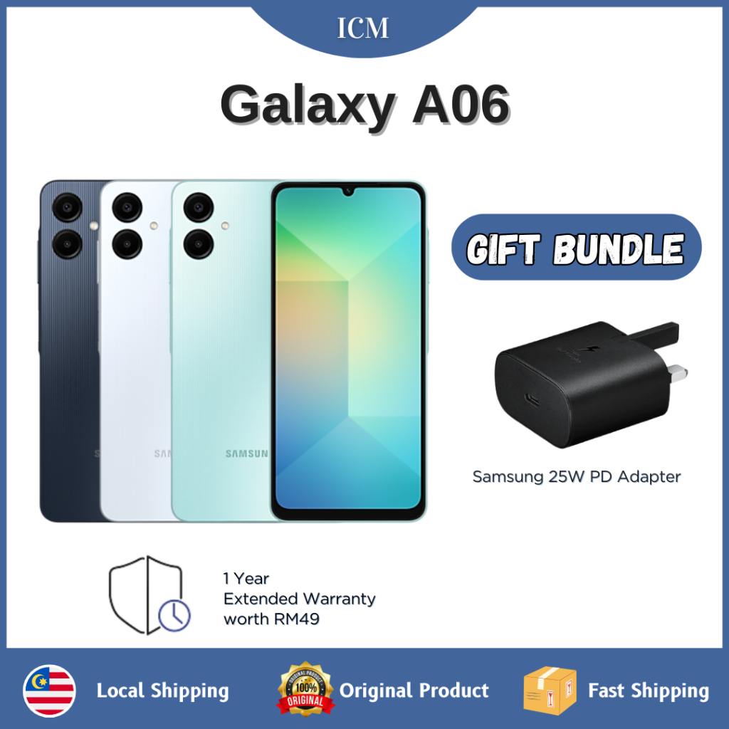 Samsung Galaxy A06 4G/5G (4GB/6GB Ram + 128GB Rom) 6.7 "HD + | Kamera ...