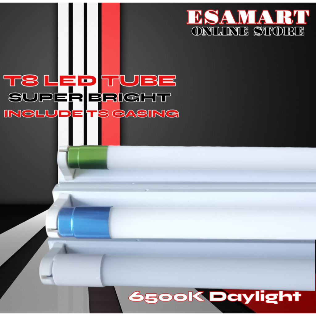 LED Fluorescent T8 4Ft/2Ft Complete Set Light Lampu Kalimantang Panjang ...