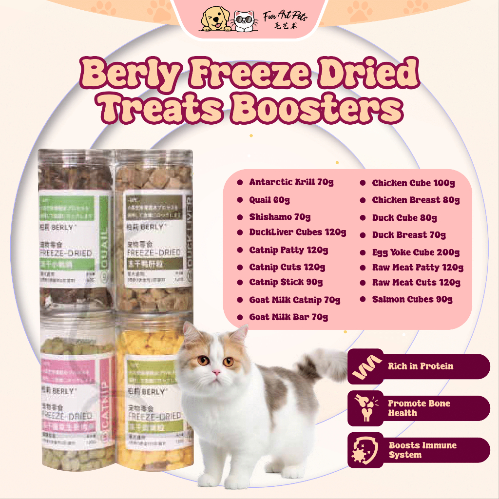 Berly Premium Freeze-Dried Collection for Pets - Poultry, Seafood & Unique Delights Freeze Dried ...
