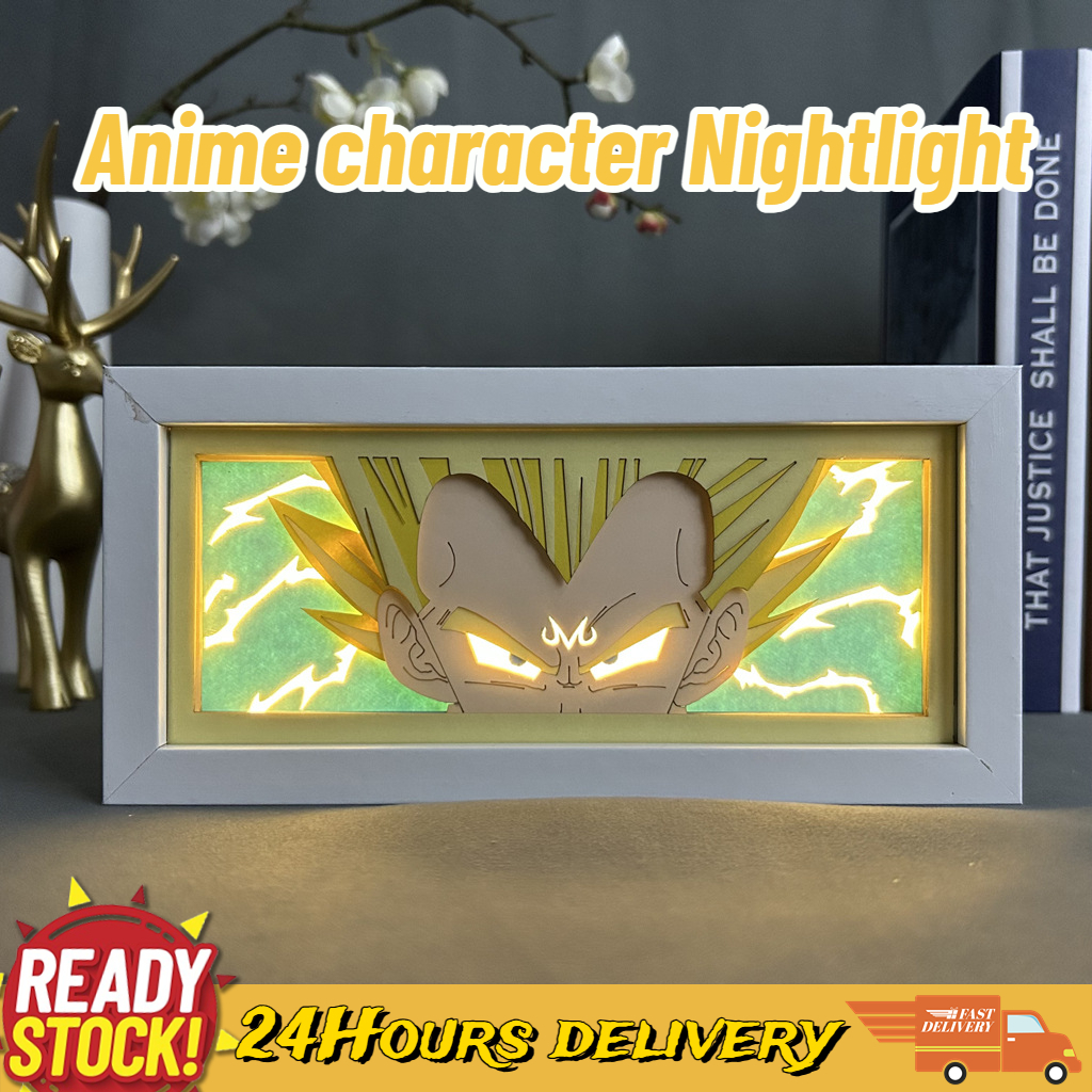 Anime paper carving lamp Anime picture frame lamp anime desktop ...