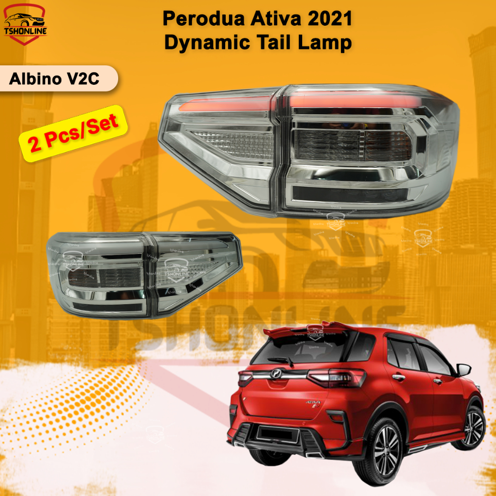 Perodua Ativa Tail Lamp with Running Light 2021-2023 (Albino Clear) V2C ...