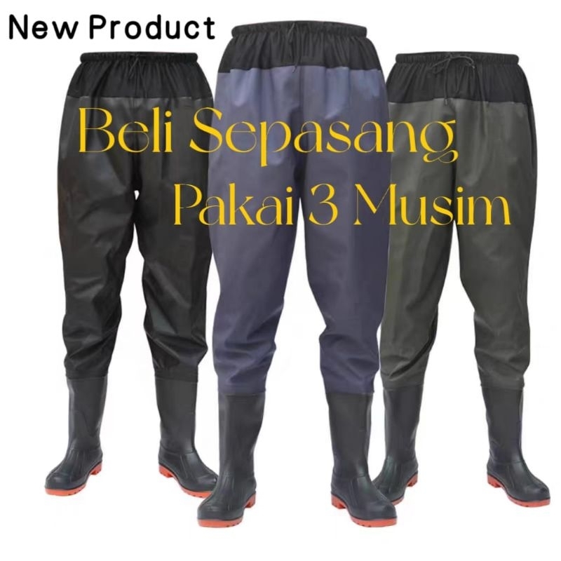Kasut turun sawah bendang sungai tinggi 110cm/High quality waterproof ...