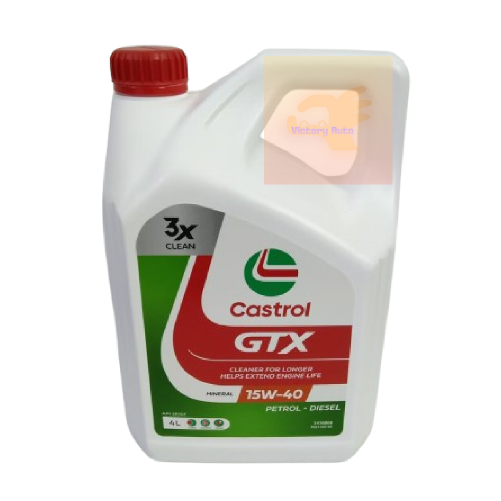 CASTROL GTX 15W40 MINERAL ENGINE OIL 15W-40 4L | Shopee Malaysia